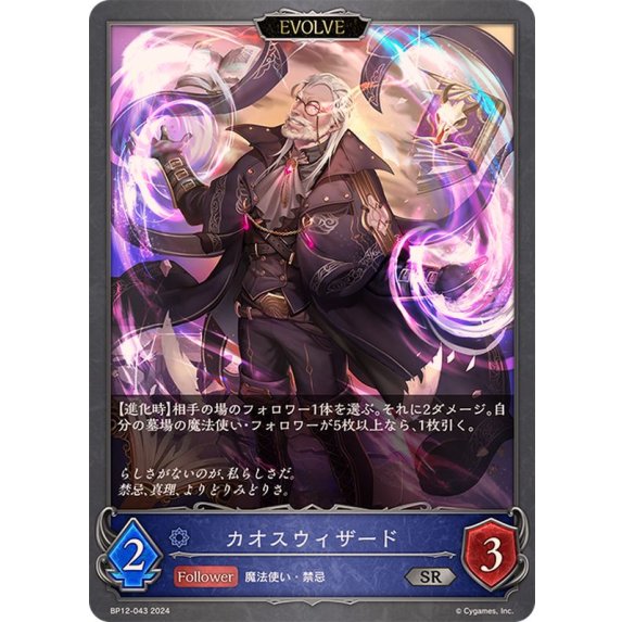 カオスウィザード(EVOLVE)【SR】{BP12-043} - カードラッシュ シャドウバース